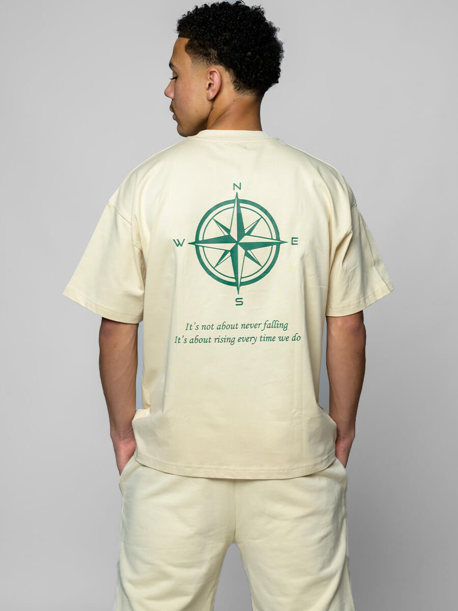 RAMSES ‘Compass’ Sand Tee - Zayno.nl
