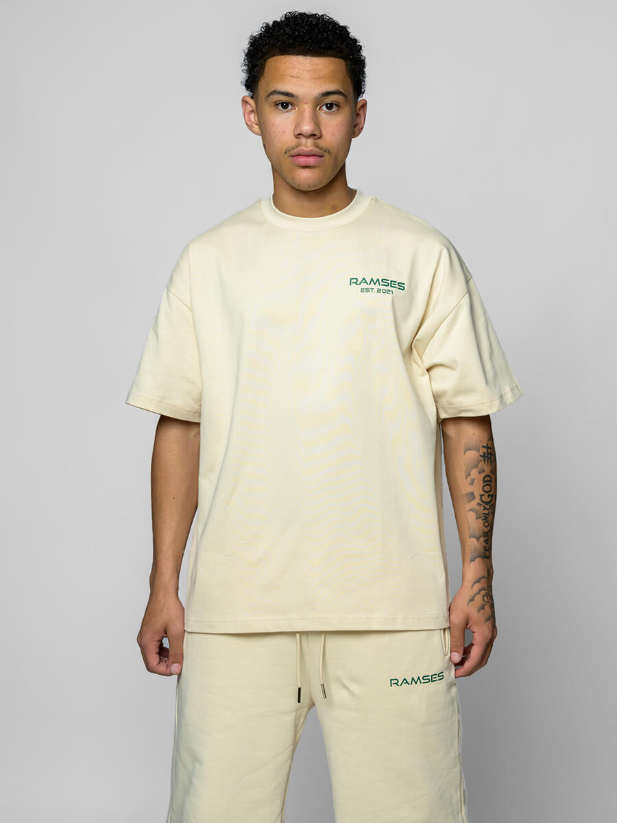RAMSES ‘Compass’ Sand Tee - Zayno.nl
